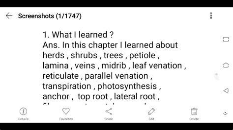 Learners Diary Of Class 6 Science Chapter 7 Getting To Know Plants Youtube