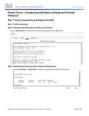 Packet Tracer Configuring ASA Basic Settings And Firewall Using CLI Pdf Packet