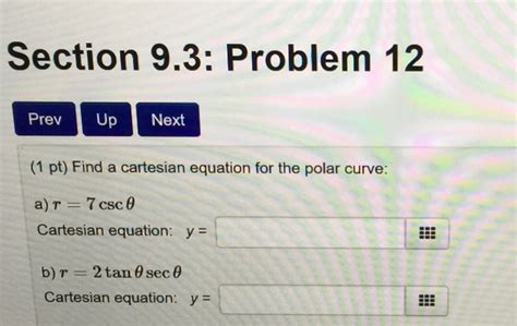 Solved Find A Cartesian Equation For The Polar Curve A R