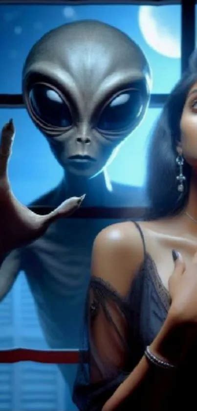 Alien Encounter Mobile Wallpaper Free Download