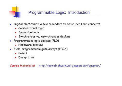 Pdf Programmable Logic Introductionprogrammable Logic