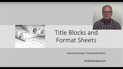 Title Block And Format Sheets Youtube