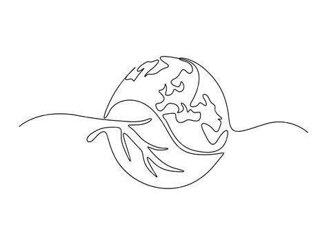 Premium Vector Continuous One Line Drawing Of A World Map Vector Illustration