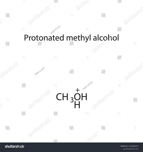 Protonated Methyl Alcohol Skeletal Structure Diagramorganic Stock