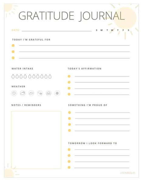 Free Printable Daily Gratitude Journal Template With Prompts ⋆ Love Our