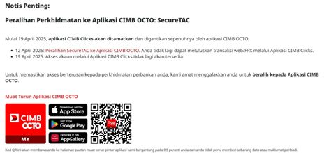 Aplikasi Cimb Clicks Akan Ditamatkan Pada 19 April 2025 Ganti Dengan