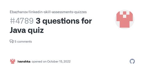 Questions For Java Quiz Issue Ebazhanov Linkedin Skill