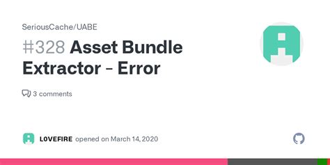 Asset Bundle Extractor Error Issue SeriousCache UABE GitHub