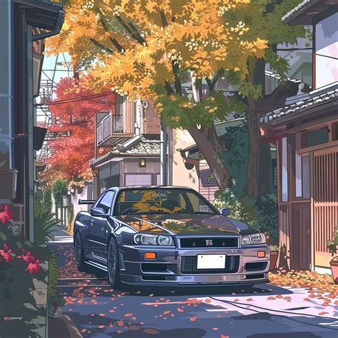 Anime Themed Nissan Skyline R34 Behance