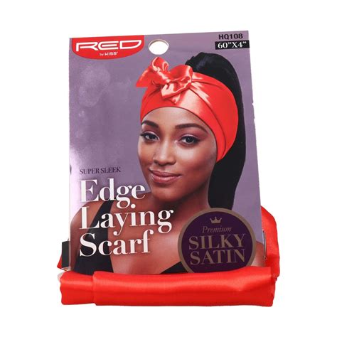 Red By Kiss Edge Laying Scarf Silky Satin Red 1ud Promofarma
