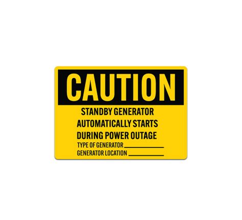 Shop For Generator Warning Sign Best Of Signs