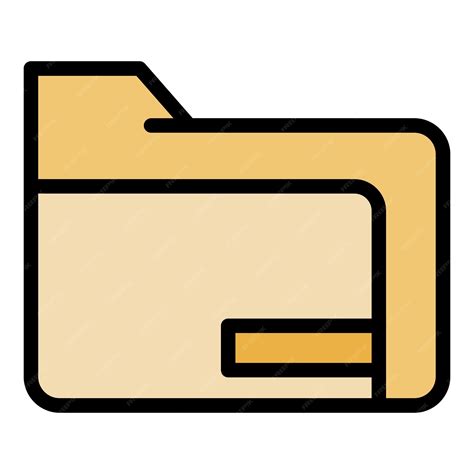 Premium Vector File Folder Icon Outline File Folder Vector Icon Color