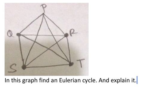 Solved Ir T S In This Graph Find An Eulerian Cycle And