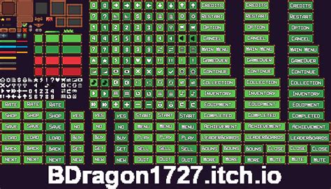 Basic Pixel Gui And Buttons Pack 1 Rpixelart