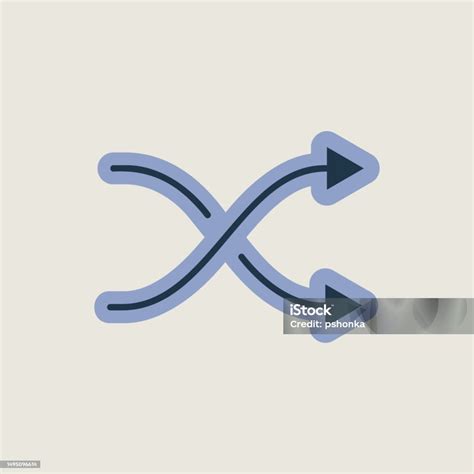 Shuffle Icon Crossed Arrows Random Music Order Stock Illustration Download Image Now Arrow