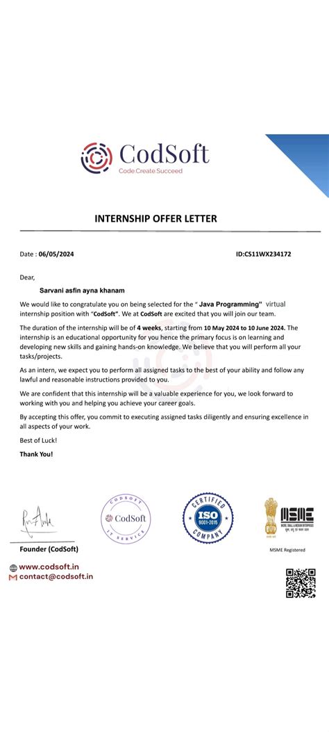 asfin aynakhanam on linkedin codsoft java