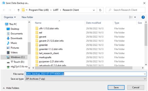 11 Exporting Data — Lart Research Assistant 053a Documentation