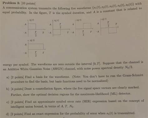 Problem 3 10 Points A Communication System