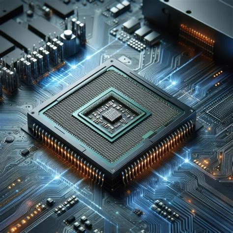Computing Processor Cpu Microchip And Electronic Circuit Board Advanced Technology Concept