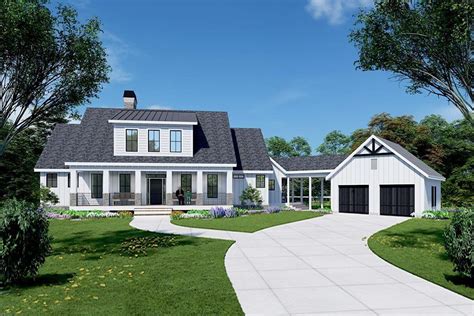 Gambrel Garage With Breezeway Single Story 3 Bedroom Exclusive Modern