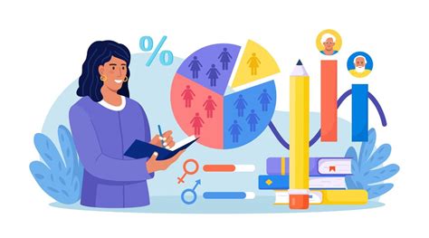 사회학 인구통계학 사회학 연구 사회관계 및 문화 통계 및 사회학적 조사분석 정치학 및 사회학 사회분석 인구통계학 프리미엄 벡터