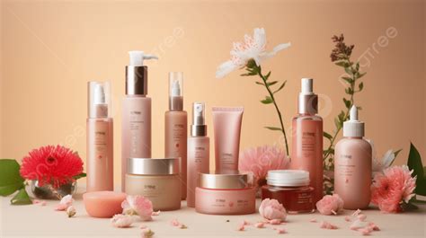 꽃과 꽃 사이에 앉아있는 유기농 미용 제품 기초화장품 여름 스킨케어 이미지 고화질 사진 사진 갈색 배경 일러스트 및 사진 무료 다운로드 Pngtree