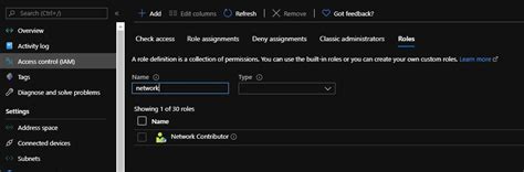 Custom “virtual Network Operator” Role In Azure Hansen Cloud