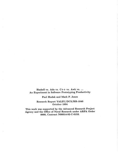 Haskell Vs Ada Vs C An Experiment In Software Prototyping