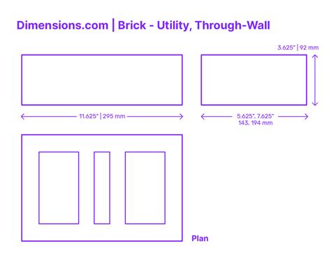 Brick Standard USA Dimensions Drawings Dimensions Com