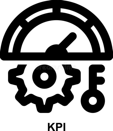 Kpi Report Key Performance Indicator Dashboard Outline Icon Stock Vector Illustration Of