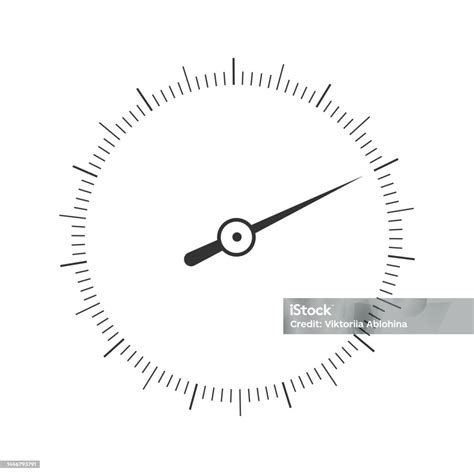 화살표가 있는 둥근 게이지 눈금 흰색 배경에 격리된 원형 측정 도구 인터페이스의 템플렛 벡터 그래픽 그림 360도 촬영에 대한