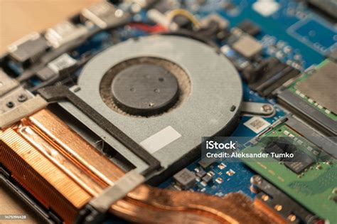 기술자가 드라이버로 고장난 랩톱 컴퓨터를 수리합니다 노트북 구성 요소 및 부품 클로즈업 Cpu에 대한 스톡 사진 및 기타 이미지 Cpu 기술자 깨짐 Istock