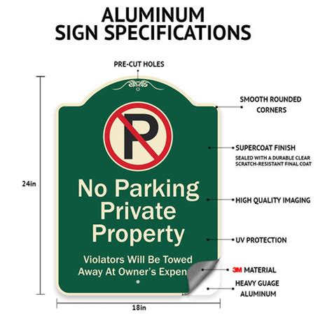 Signmission Designer Series Sign No Parking Symbol Within 30 Feet