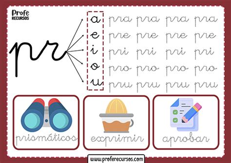 Sílabas Trabadas Con Pr Pra Pre Pri Pro Pru Palabras Con Pr