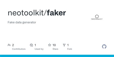 Github Neotoolkit Faker Fake Data Generator