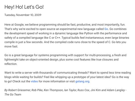 前世今生你不得不了解的Go的历史和现状