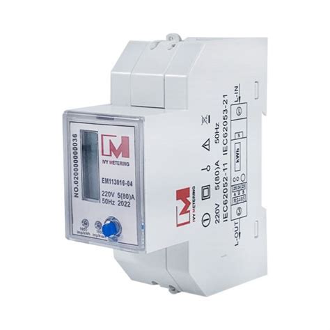 Single Phase DIN Rail RS Modbus Smart Energy Meter With Relay