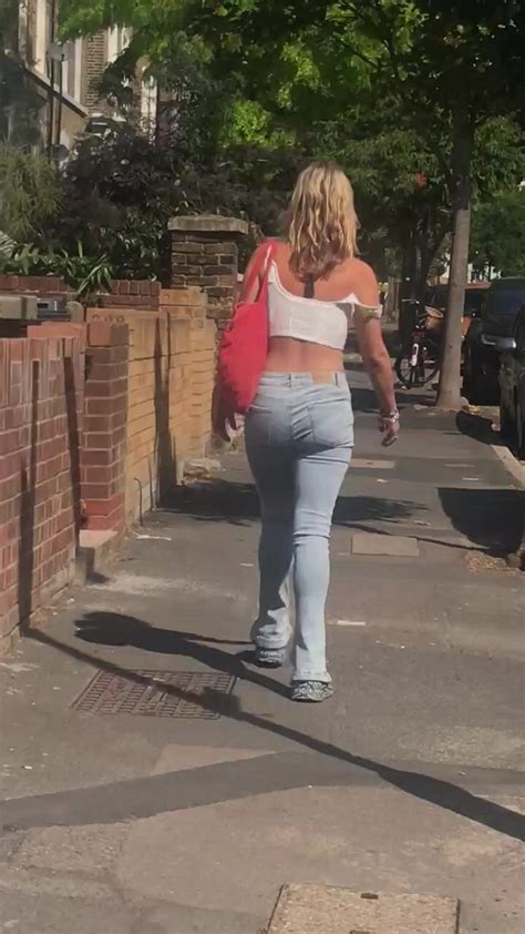 Slim Blonde Milf In Tight Jeans