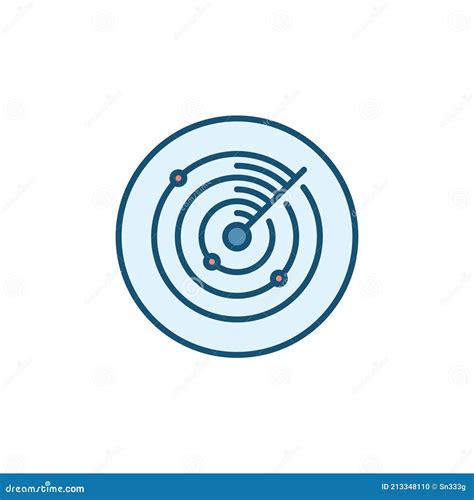 Radar Vector Round Concept Colored Icon Or Symbol Stock Vector