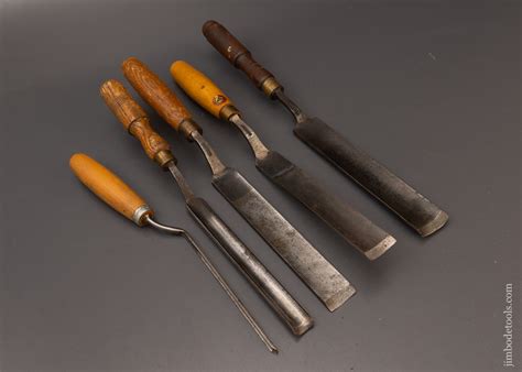 5 Nice Marples Crank Neck Paring Gouges 112272 Jim Bode Tools