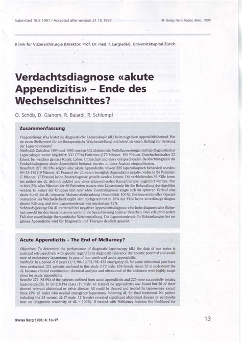Pdf Appendicitis Acuta