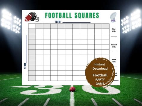 football squares game printable super football bowl grids super