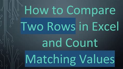 How To Count Matching Values In Excel