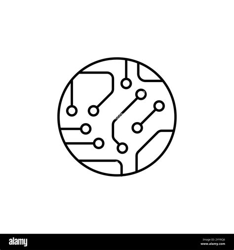 Circuit Board Icon Line Vector Stock Vector Image And Art Alamy