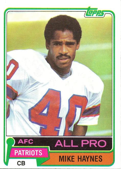 1981 Topps Mike Haynes Raiders Patriots Asu Sun Devils Hof Ebay