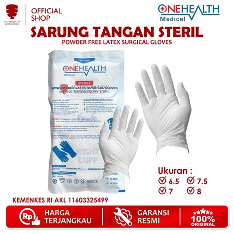 Jual Onehealth Sarung Tangan Sterile Handscoon Steril Latex Surgical