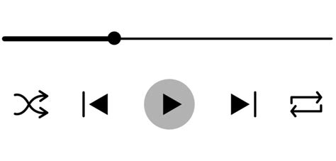 Free Vectors Video Music Player Control Bar Black