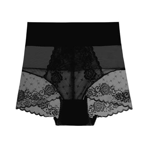 Women Sexy Sheer Lace Panties High Waist Knicker Briefs Tummy Control Underwear↕ Ebay