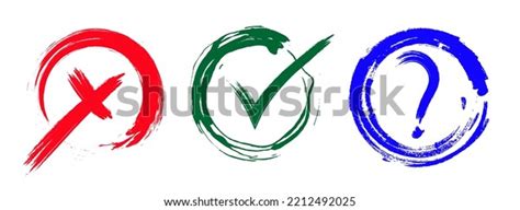 Set Colored Checkbox Icons Checkmark Cross Stock Vector Royalty Free Shutterstock