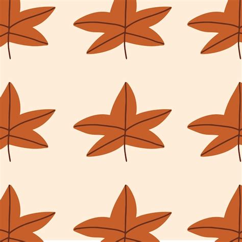 Premium Vector Brown Fall Leaves Pattern Textured Fall Background